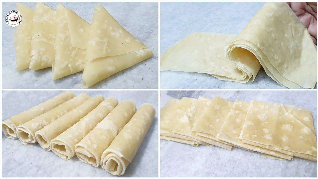 How to Make Wrappers for Samosa, Roll & patties | Spring Roll Wrappers ...