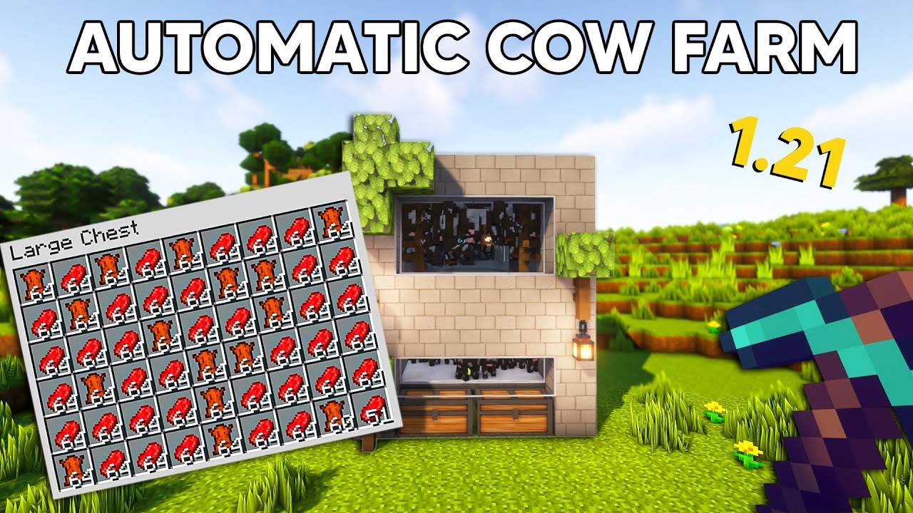 EASY EXPANDED COW FARM in Minecraft FOR ANY WORLD Tutorial 1.21+ - YouTube