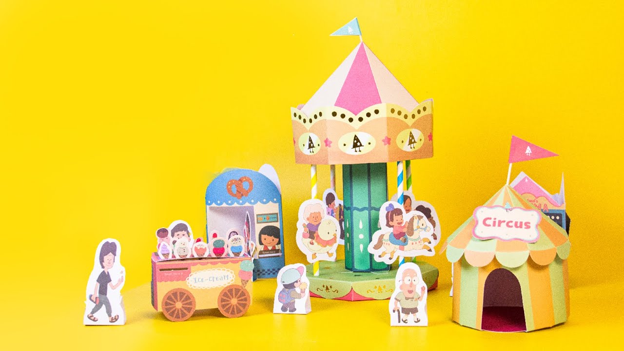 🎉 DIY Amusement Park Papercraft | #DIYwithWizard | How to Make Step-by ...