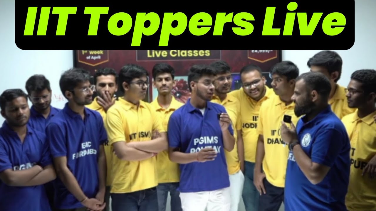 IIT TOPPERS LIVE 🔥 | MR Sir With Topper| PW | Interaction With Topper ...