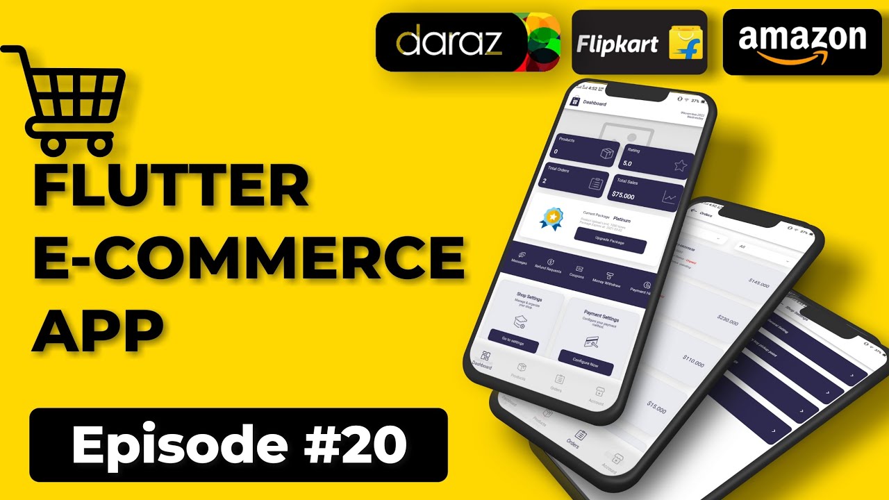 Flutter eCommerce Seller App with Backend | Seller App UI #1 | Flutter ...