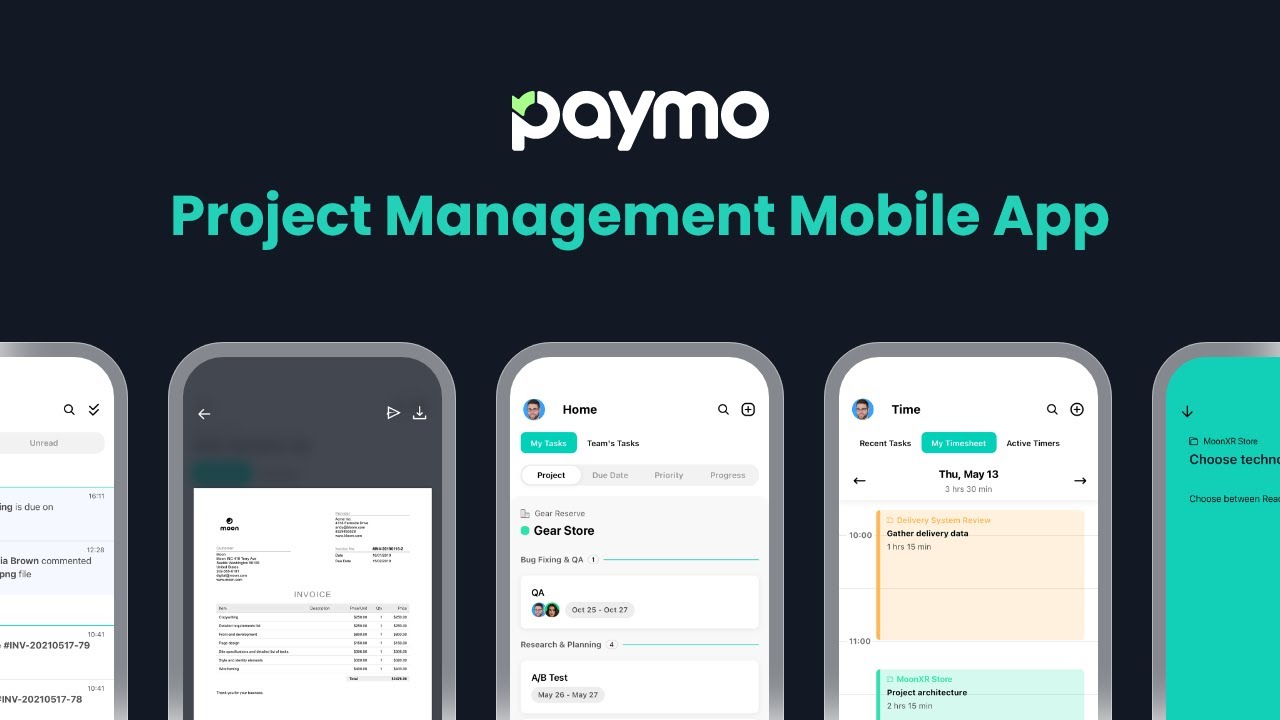 Project Management Mobile App for iOS & Android | Paymo - YouTube