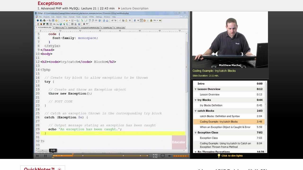 Php With Mysql Exceptions Youtube 7836
