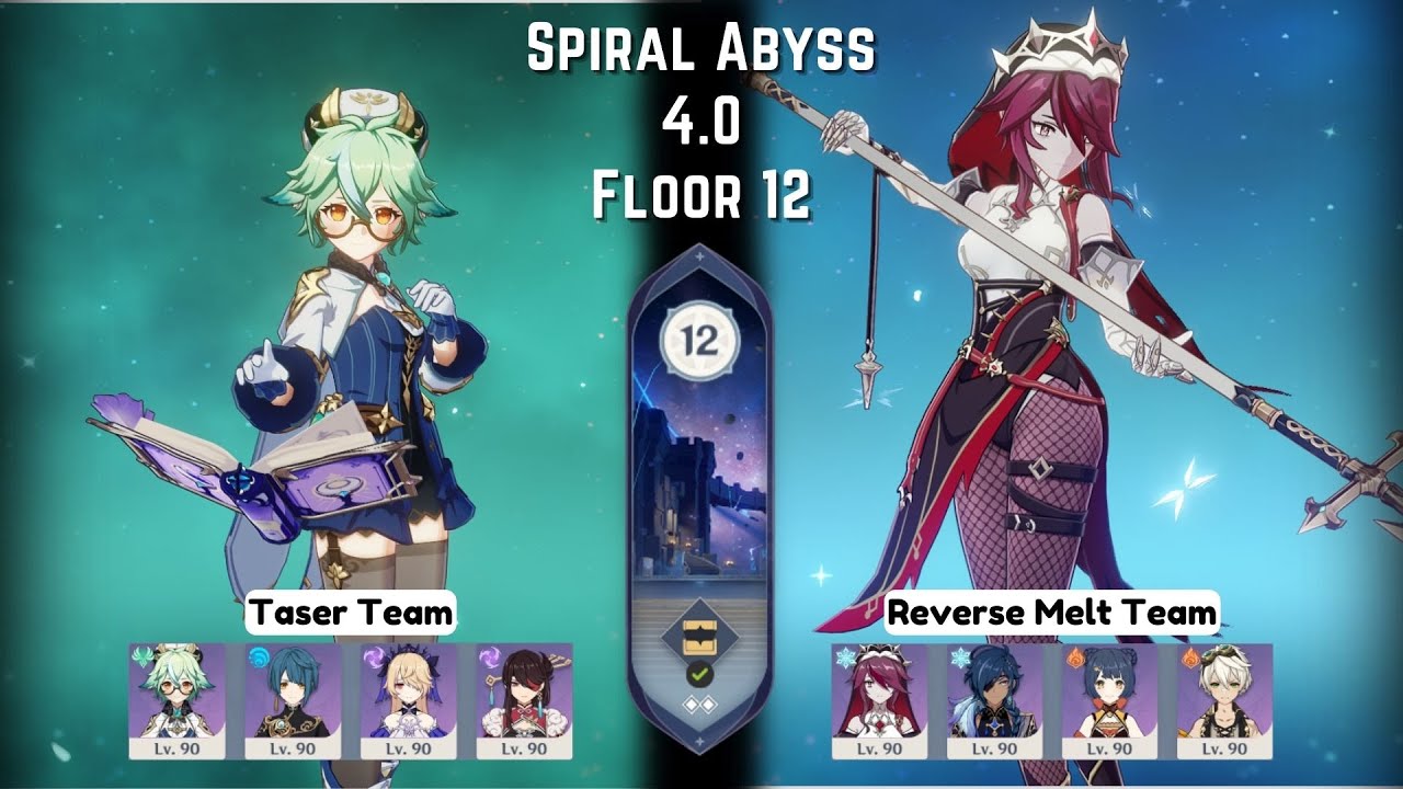 C6 Sucrose Taser Team & C6 Rosaria Kaeya Reverse Melt - Spiral Abyss 4.0 Floor 12 | Genshin ...