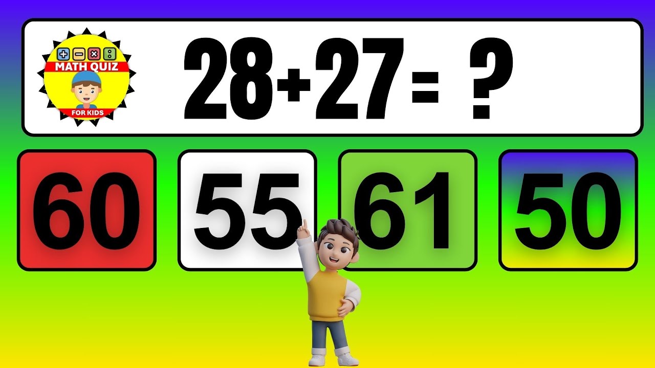 MIND-BLOWING Two Digit Addition Quiz for Kids - YouTube