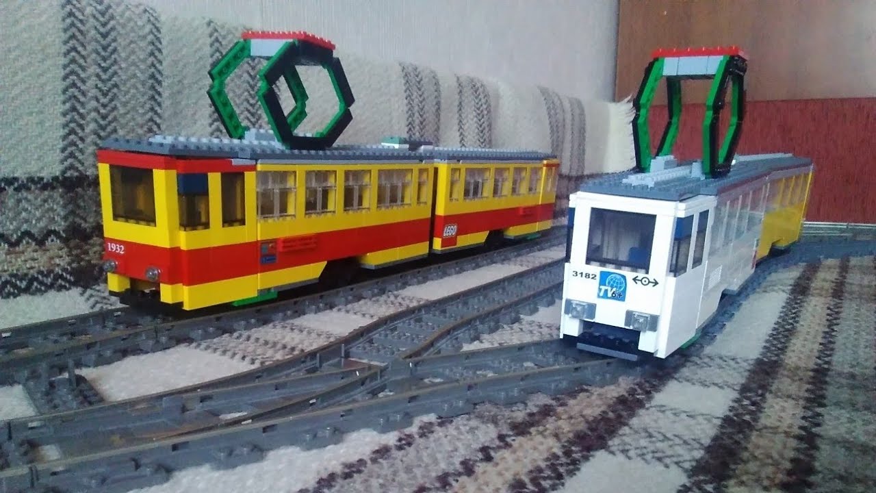 LEGO ТРАМВАЙ TATRA KT4SU И KT4DM - YouTube