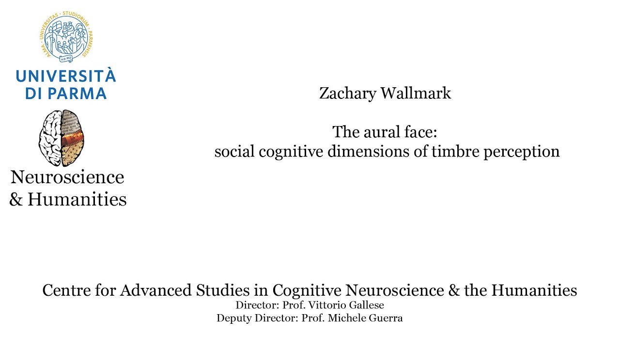 Zachary Wallmark - The aural face: social cognitive dimensions of timbre perception - YouTube