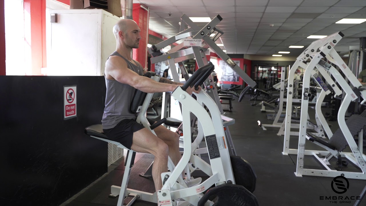 Seated Overhand Machine Row - YouTube