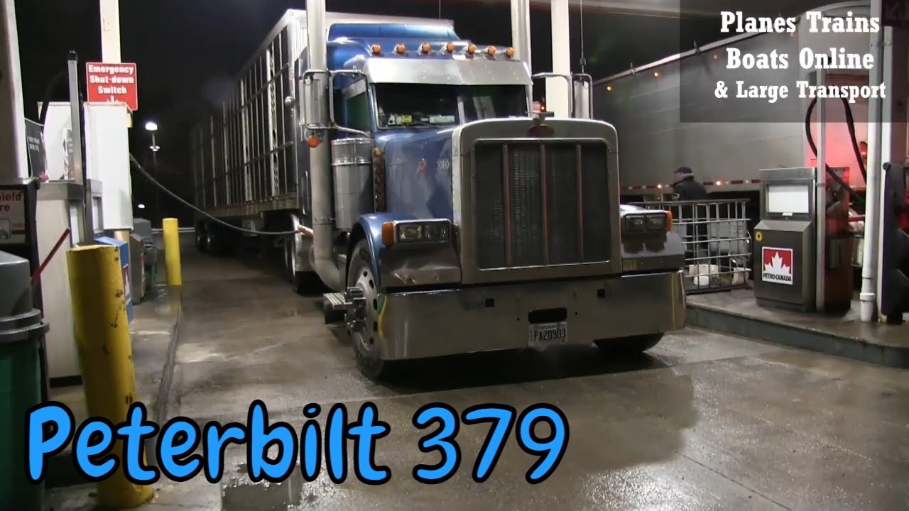 Blue Peterbilt 379 Truck At Ontario Truck Stop - YouTube