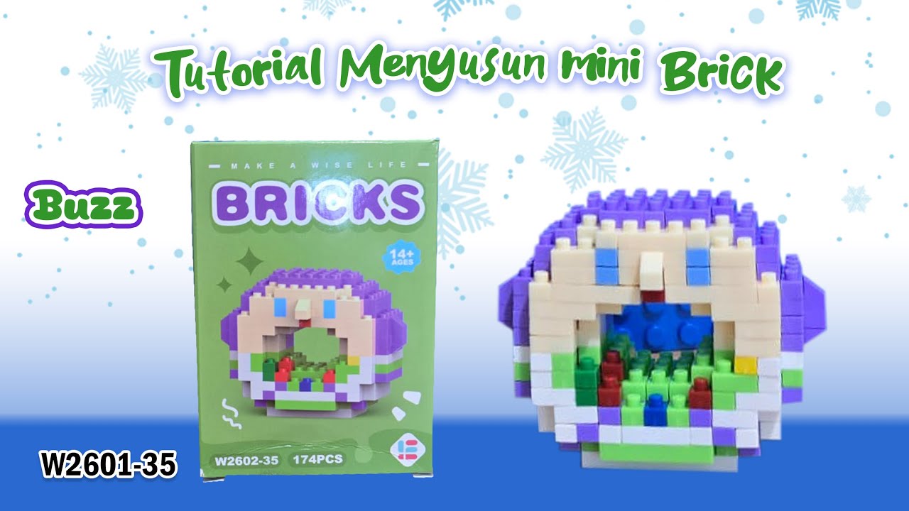 CARA MERAKIT BRICKS MINI LEGO NANO BLOCKS MAKE A WISE LIFE DONUT SERIES W2602-35 BUZZ - YouTube