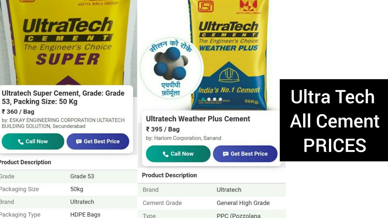 UltraTech Super Cement Price/Ultrtech Premium Cement Price/Ultratech ...