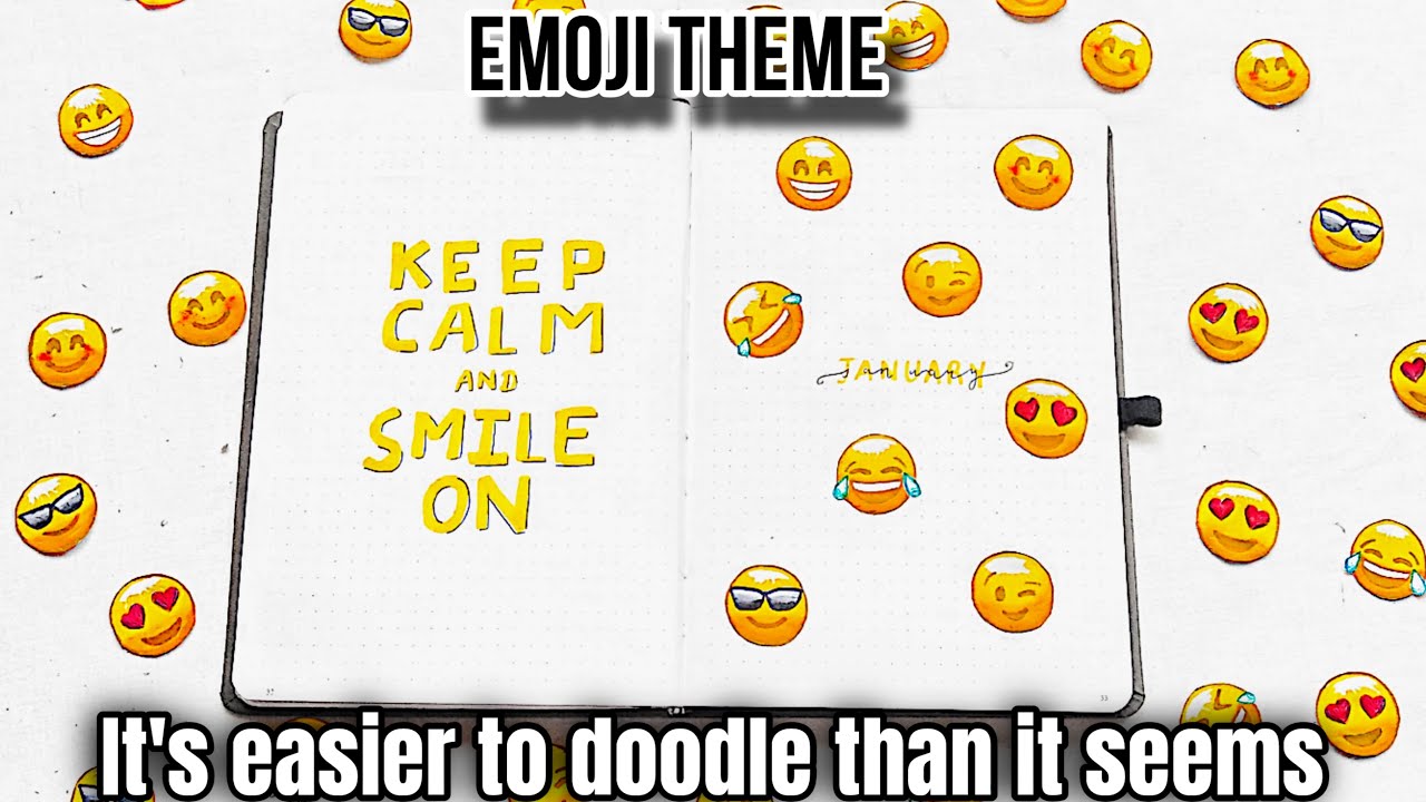 January Bullet Journal Setup 2025- Emoji - Emojis - Emoticons theme ...