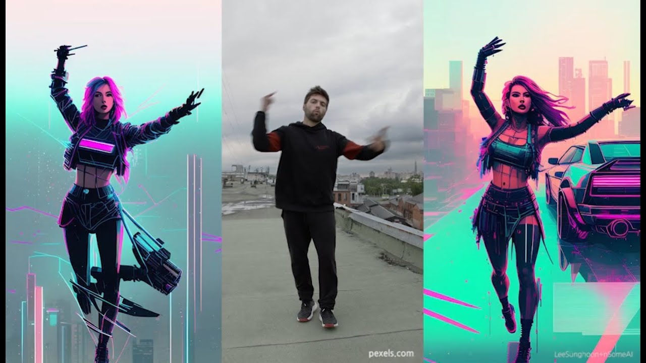 Stable Diffusion, ControlNet Dancing Girl Video, Synthwavepunk ver. Ai ...