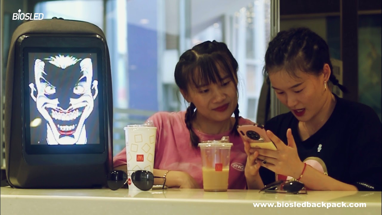 BIOSLED| THE REAL LED DISPLAY BACKPACK| BE CRETIVE & DIFFERENT - YouTube