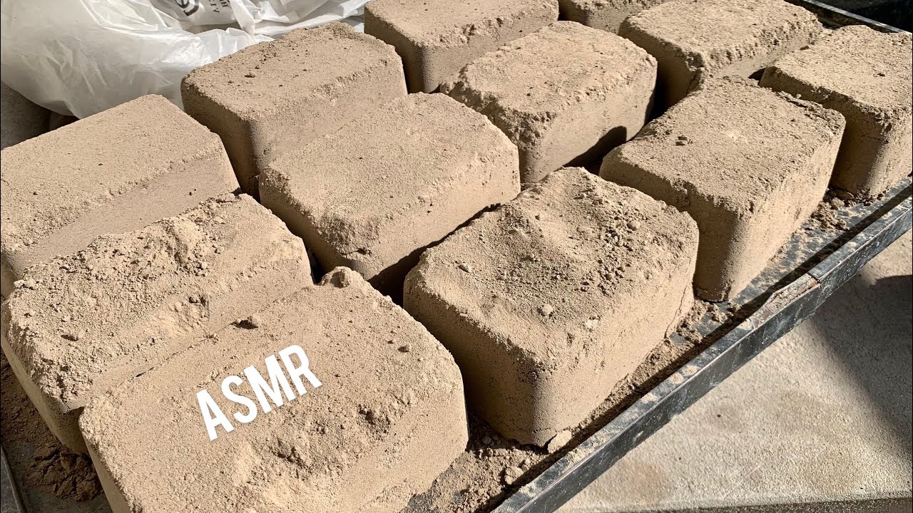 Pure Dusty Brown Dirt Bricks Crumble and Dipping in Water🤤💦🧱 - YouTube