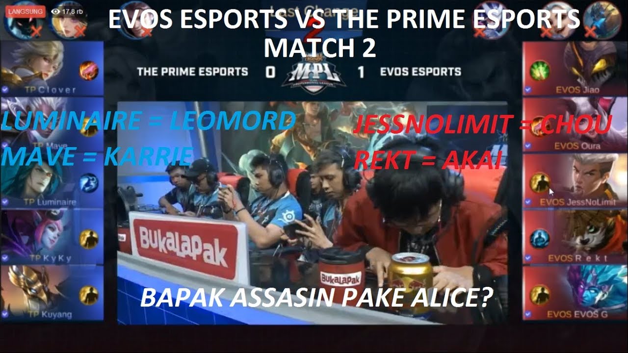 EVOS ESPORTS VS THE PRIME ESPORTS MATCH 2 - YouTube