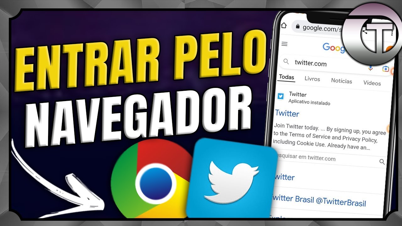 COMO ENTRAR NO TWITTER PELO NAVEGADOR - YouTube