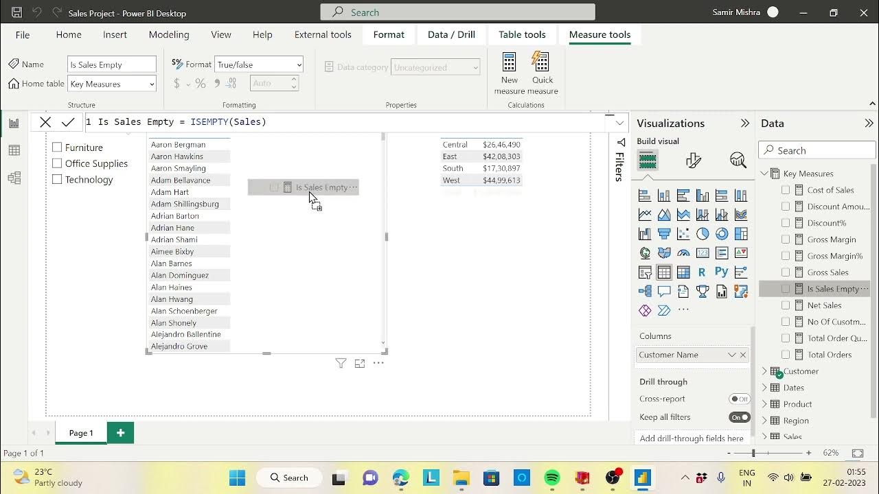Implementation of ISEMPTY DAX Function - YouTube