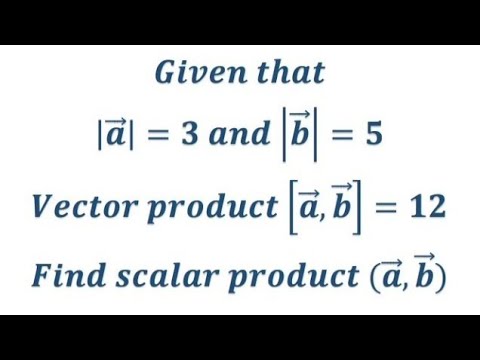 ☑️ Find Scalar Product (a,b),absolute Values Of Vectors |a|=3 And |b|=5