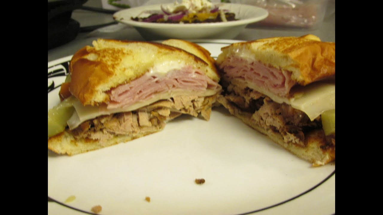Cuban Sandwich with Frijoles Negros over Cumin rice - YouTube