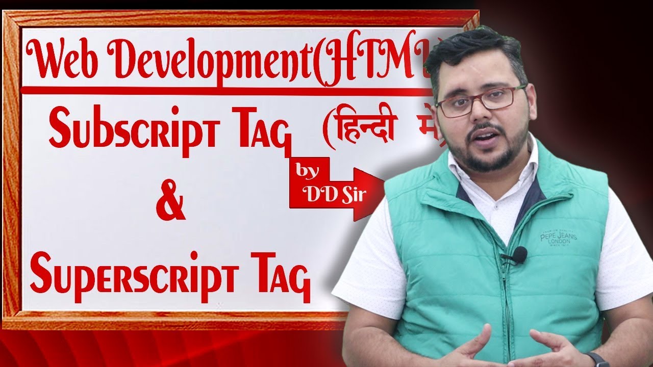 Subscript And Superscript Tag Html Tutorial Web Development Youtube