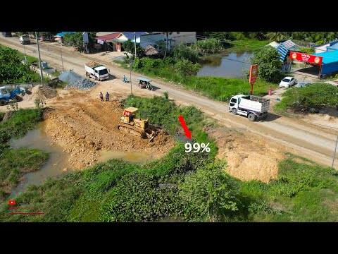 Wonderful Working 99% In New Project Building Detour Road Construction Bulldozer Komatsu Extreme Job