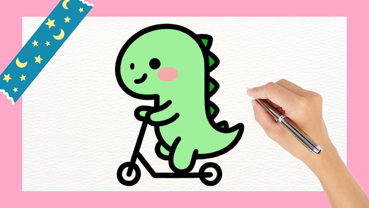 🦖How To Draw A Dinosaur Step By Step | Cute Dinosaur Drawing Easy - YouTube