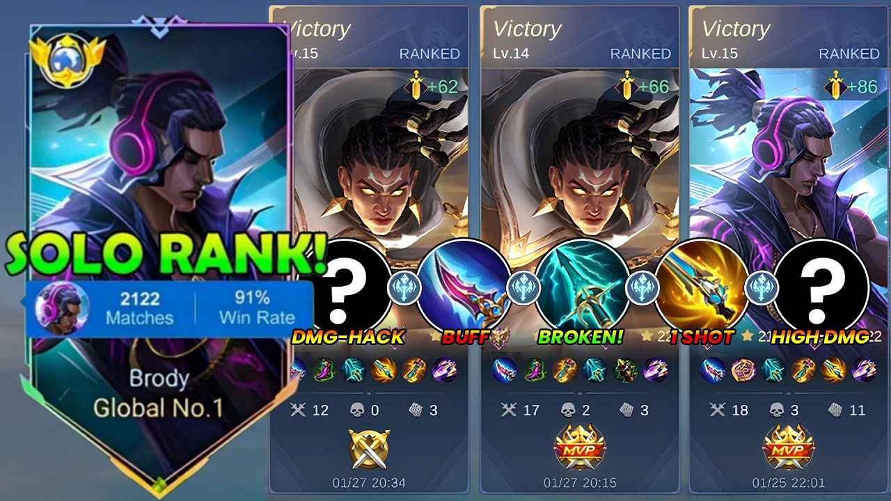 TOP GLOBAL BRODY ONE HIT DELETE BUILD FOR RANKED GAME🔥BEST BUILD TO ...