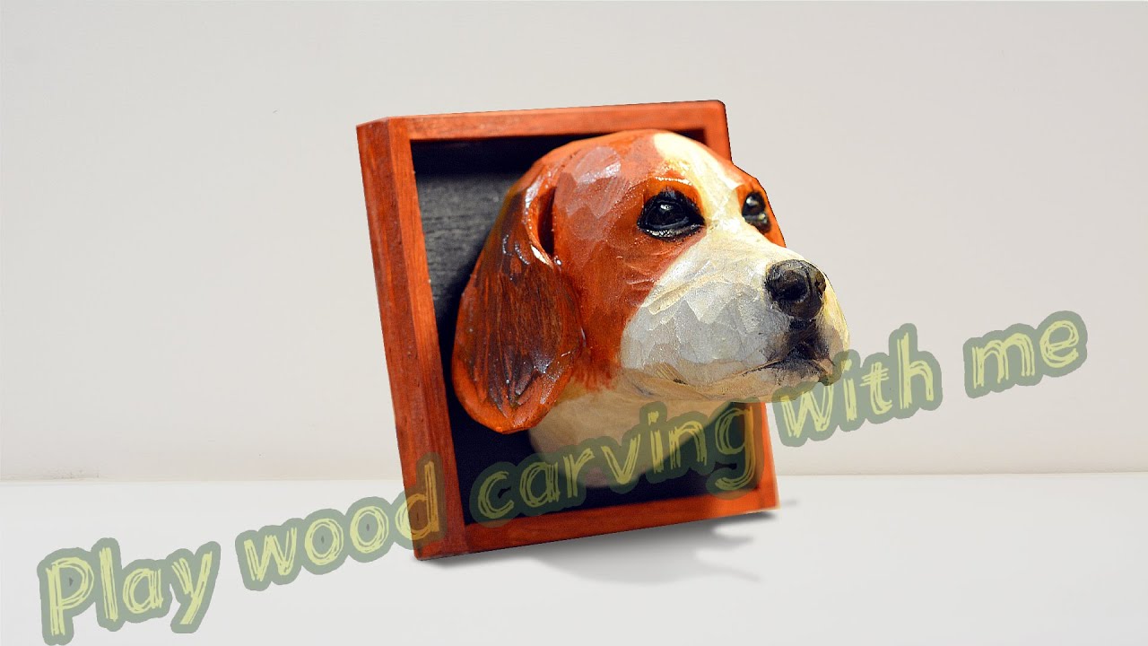 Wood carving of a dog's head；How to Wood Carve Dog Head for Beginners ...