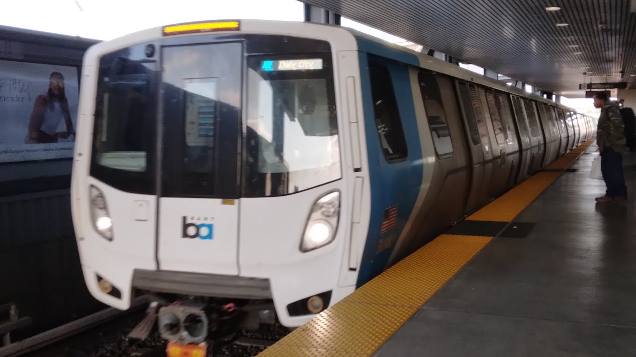 BART 2024 Bombardier E Car #4451 on the Blue Line - 6-Car Daly City ...
