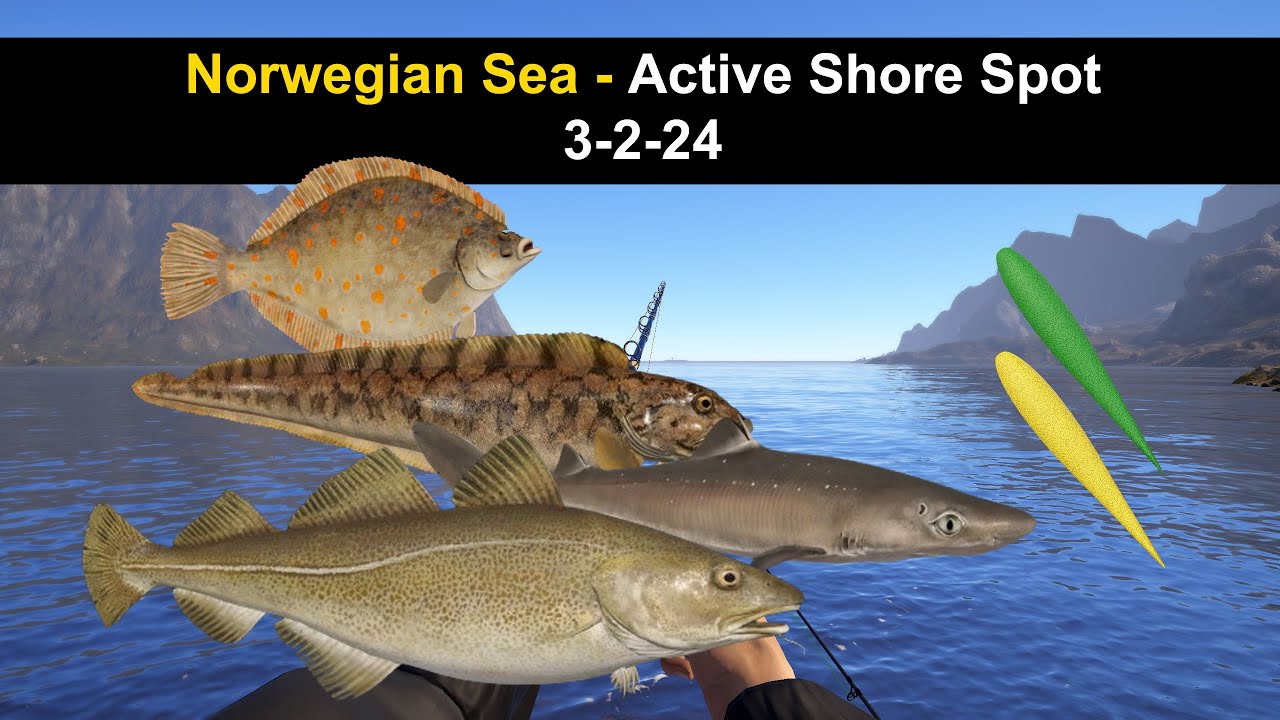 Russian Fishing 4, Norwegian Sea - Active Shore Spot 3-2-24 - YouTube