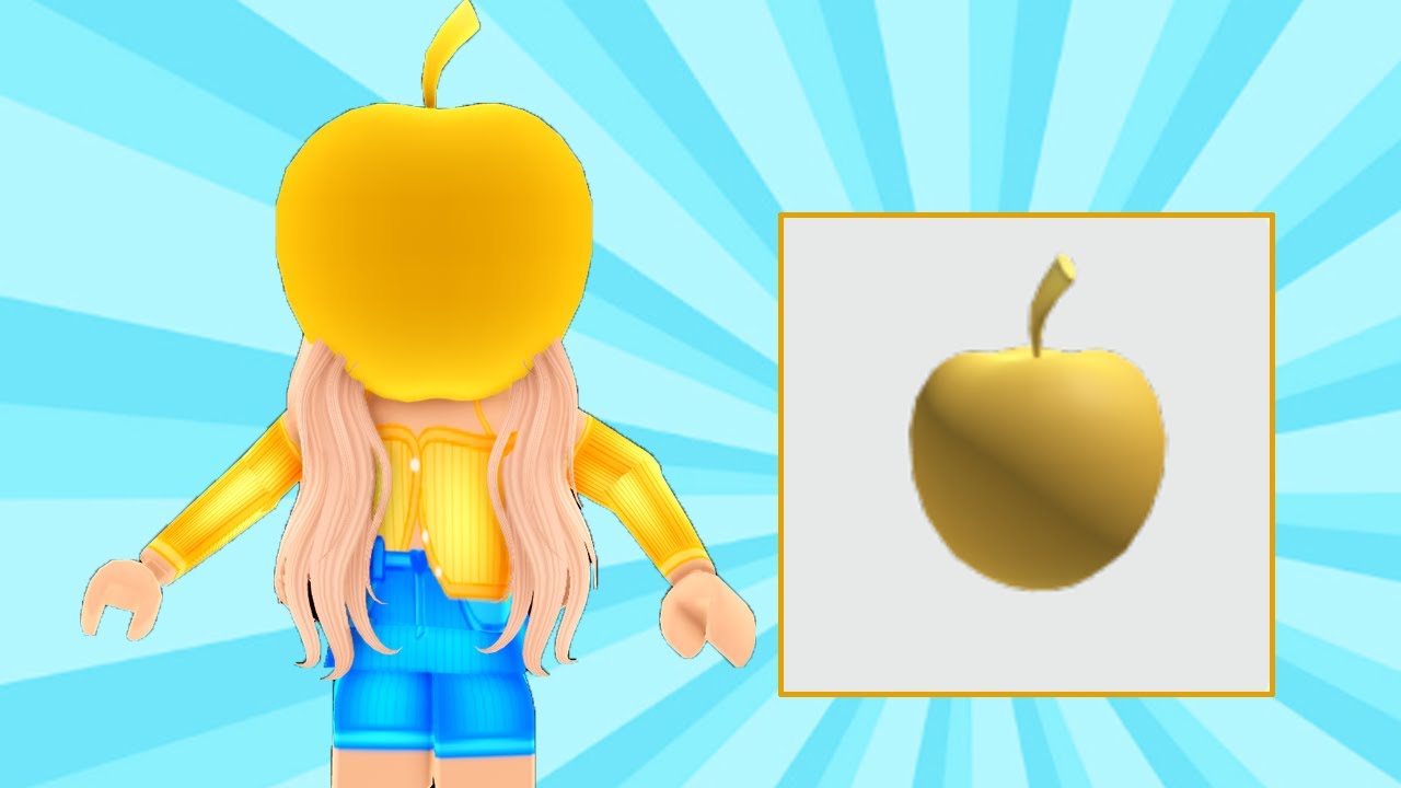 FREE ITEM How To Get Golden Apple Head Easy Roblox Free Accessory - YouTube