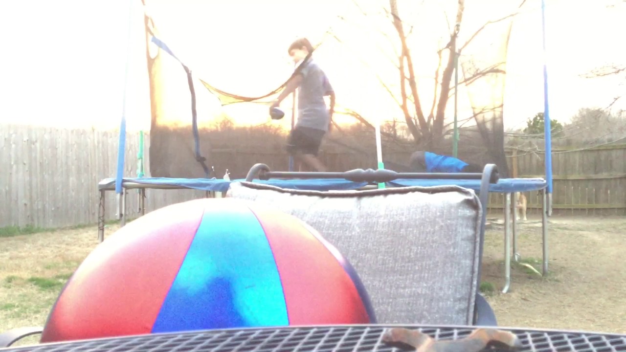 Trampoline football - YouTube
