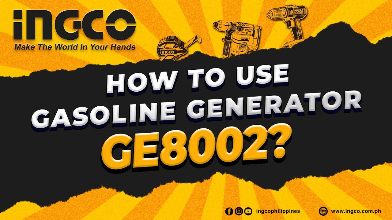 How to use INGCO Gasoline Generator GE8002? 🛠️ - YouTube