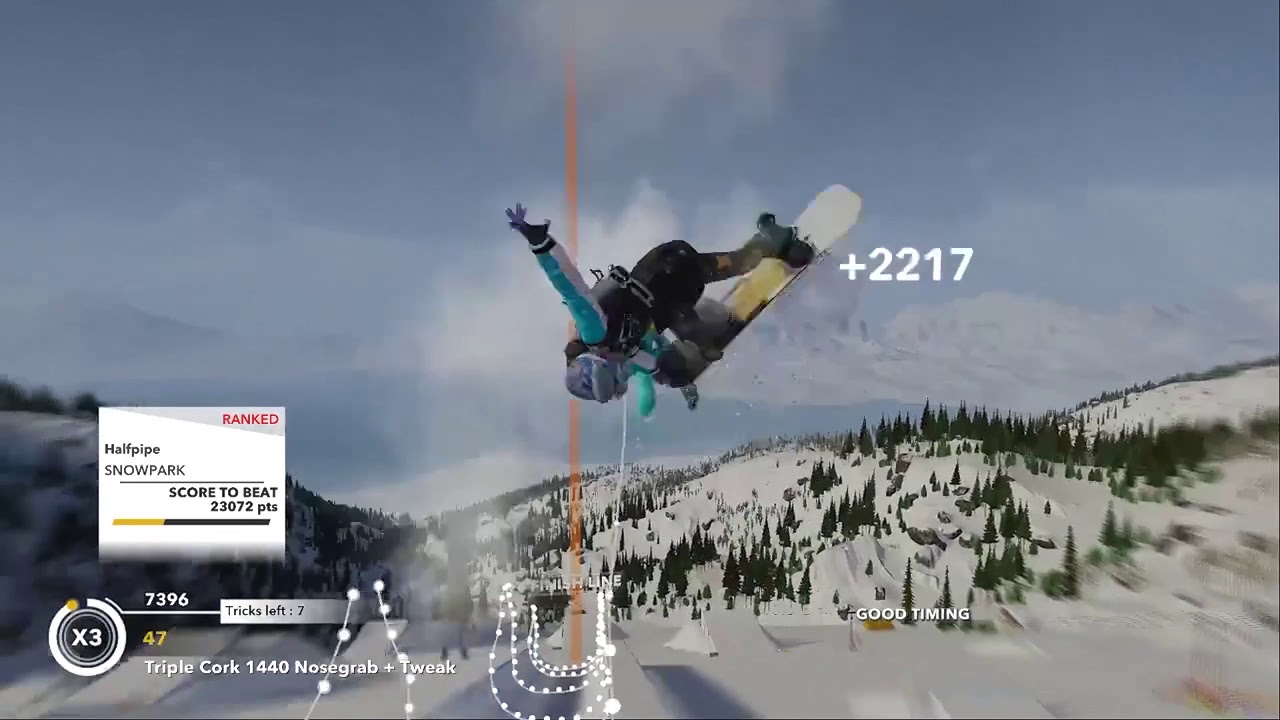Steep - Halfpipe World Record Score 24,224 by x_Skelly_x - YouTube