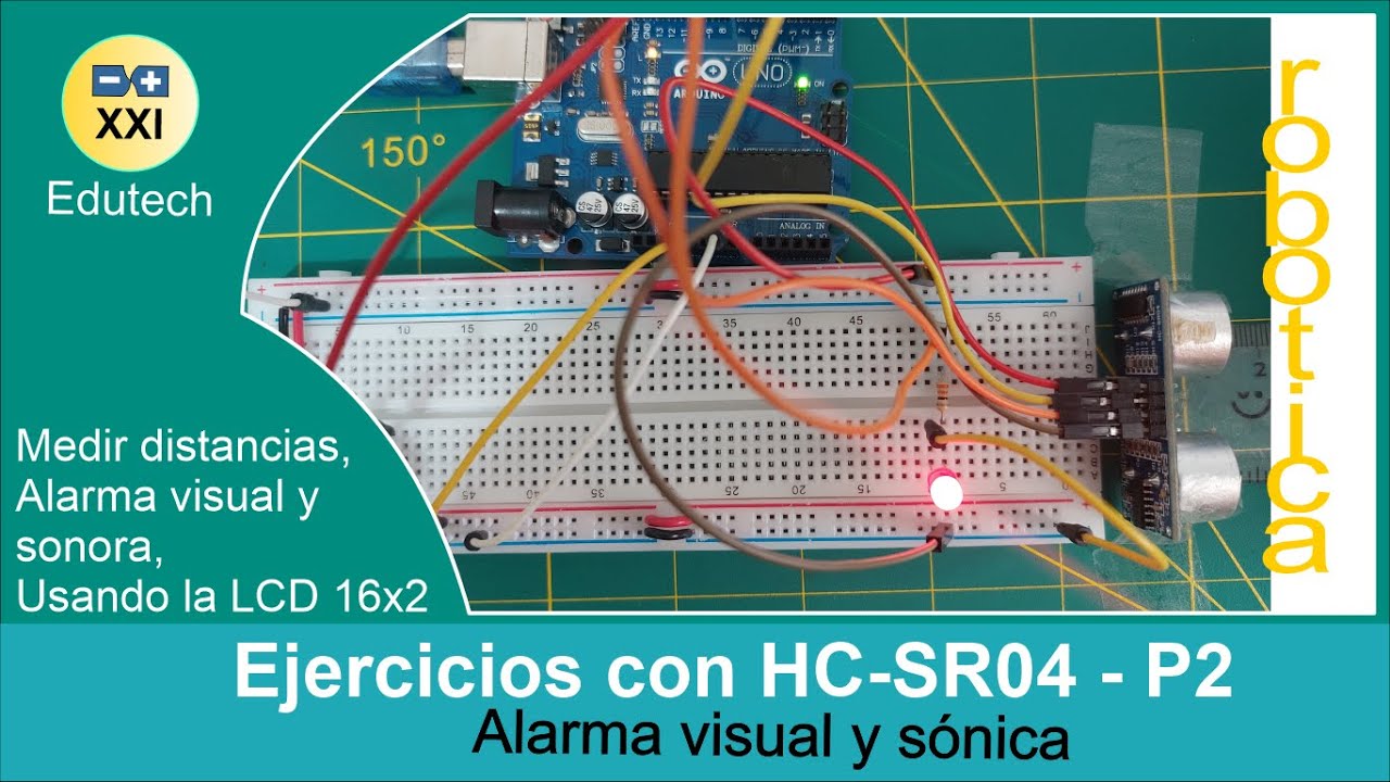 P2 ALARMA SONORA Y VISUAL CON HC SR04 - YouTube
