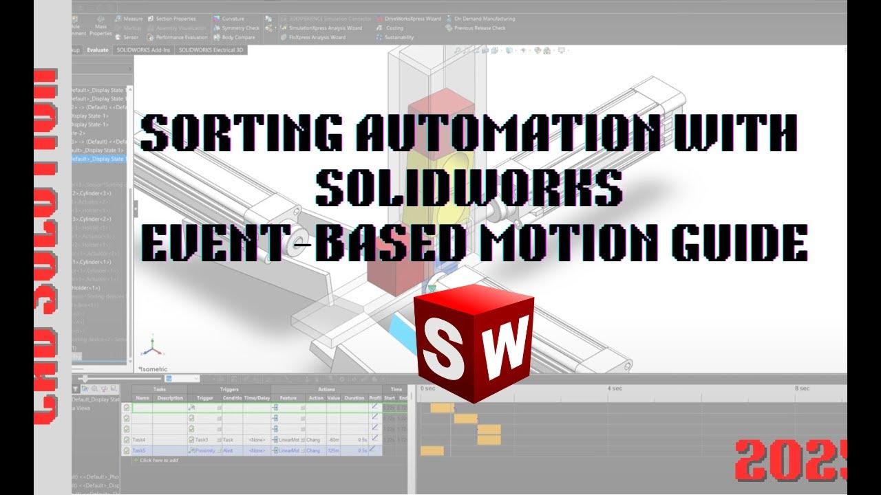 SOLIDWORKS : Tutorial SOLIDWORKS Motion (Event Based Motion) in Sorting Devices - YouTube