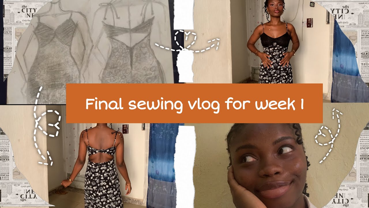 WATCH ME DESIGN || SEW A STUNNING DRESS FROM SCRATCH | sewing vlog ...