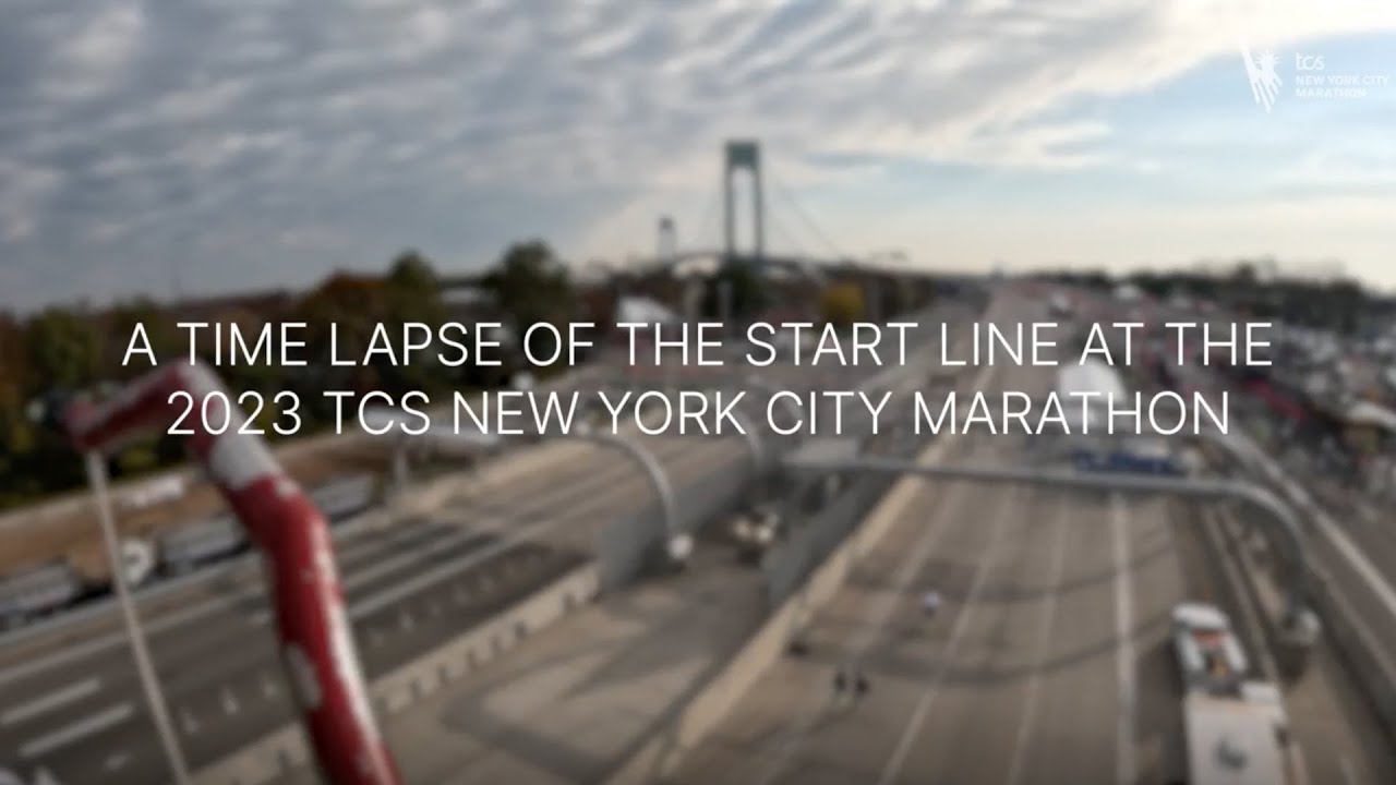 Start Line 4K Time Lapse At the 2023 TCS New York City Marathon - YouTube