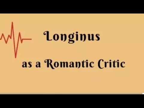 On the Sublime by Longinus, longinus as a Romantics critic, classicist ...