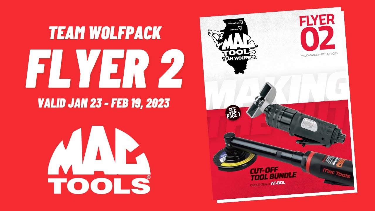 Mac Tools Flyer 2 | Team Wolfpack | Valid Jan 23 to Feb 19, 2023 - YouTube