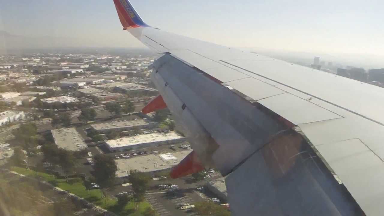 Southwest Airlines B737-7H4 Landing In Orange County - YouTube