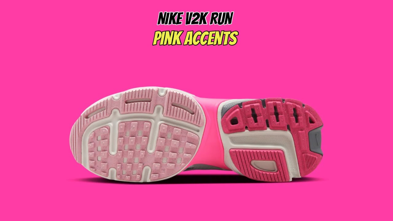 NIKE V2K RUN Pink Accents - YouTube