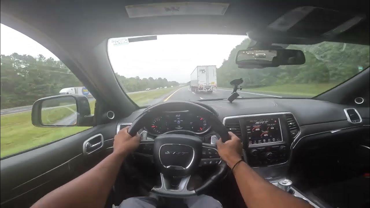 SRT HELLCAT GOES 200+ MPH IN RAIN😳 TRACKHAWK POV DRIVE - YouTube