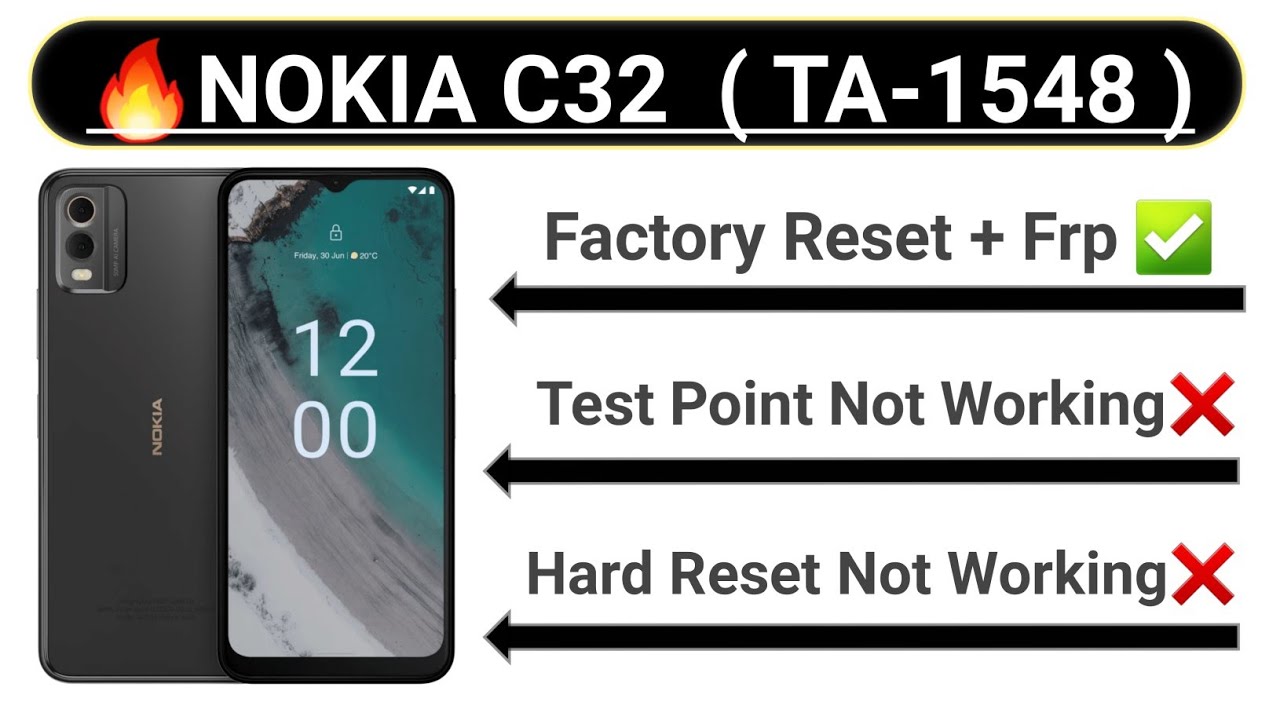 NOKIA C32 PATTERN UNLOCK 1 CLICK || TA-1548 PASSWORD UNLOCK SAFE METHOD ...