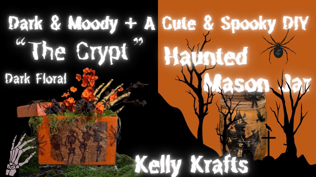 DIY Halloween Decor from the Crypt 💀🎃| Gothic Crypt Box + Haunted Jar # ...