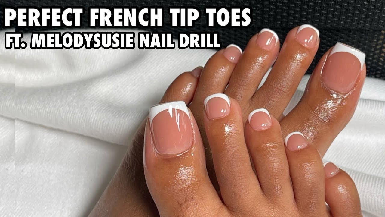 Classy French Tip Toes | Acrylic Toes Dupe with MelodySusie’s ...