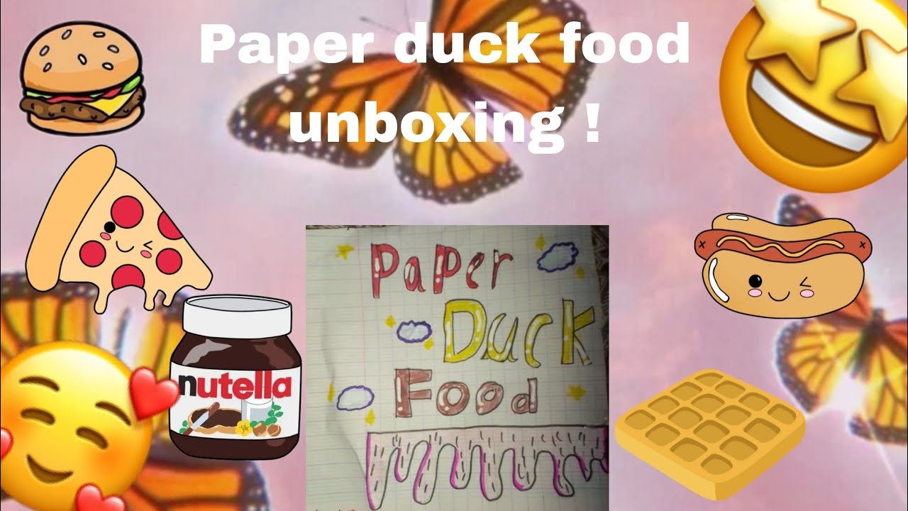 Paper duck food unboxing !!! - YouTube