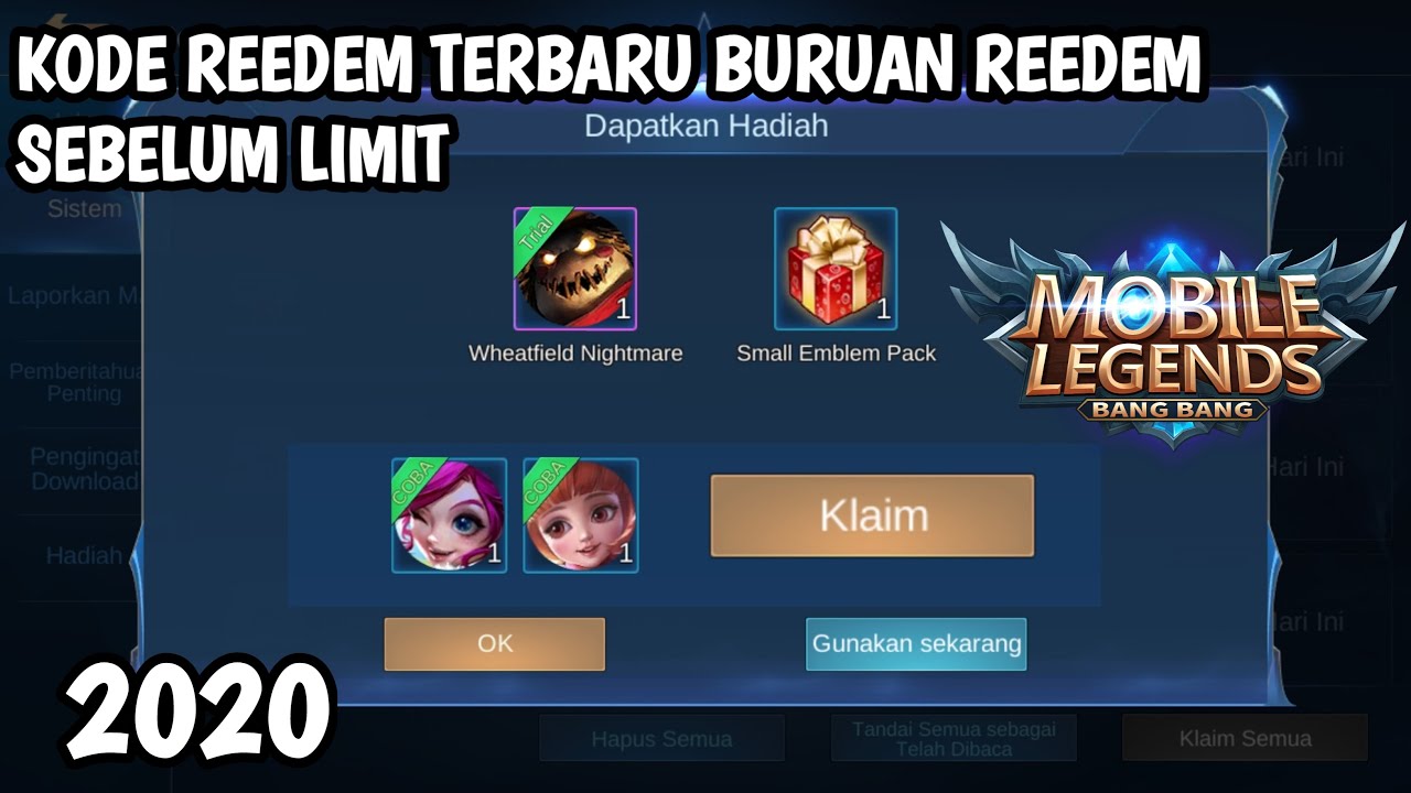 Kode Reedem Mobile Legends Terbaru 23 July 2020 ~ Buruan Reedem Now ...