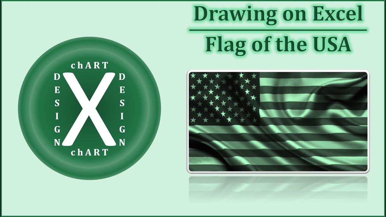 Disegnare su Excel | La bandiera degli USA - YouTube